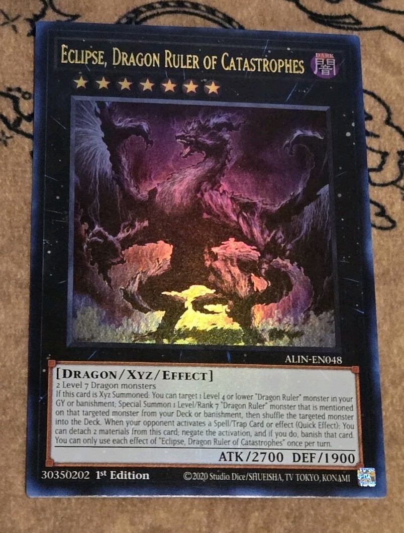 Yugioh Eclipse, Dragon Ruler Of Catastrophes ALIN-EN048 Ultra Rare NM ...