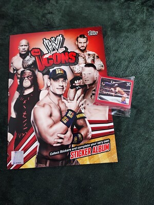 Topps Wwe Icon Sticker 2013 Full Set 175 Stickers With Album Book RARE ...