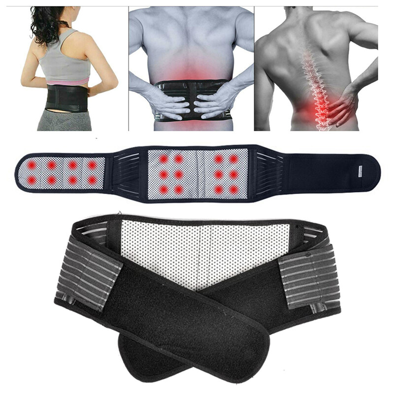 Magnetic Back Support Pain Relief Lower Lumbar Brace Belt Strap Posture ...