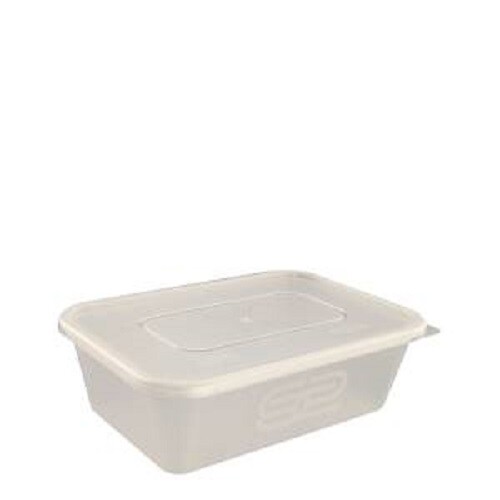 SATCO 650ml Plastic Containers & Lids Clear Microwave Takeaway Food ...