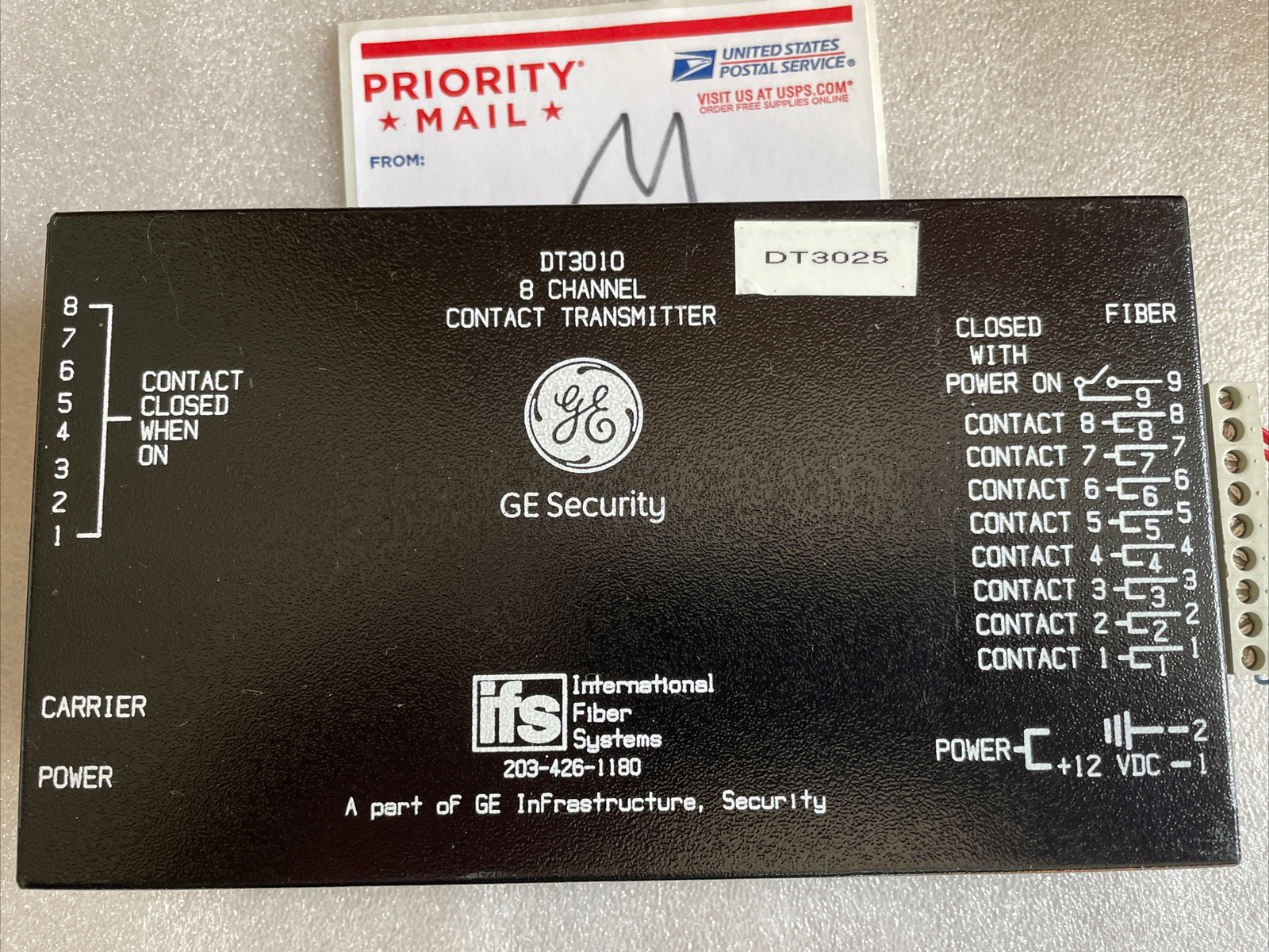 GE Security Interlogix DT3010 8 Channel Contact Transmitter Mm 1 Fiber ...