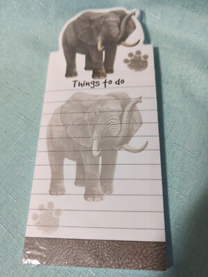 ELEPHANT Die Cut List Pad/Note Pad with Magnetic Back | eBay
