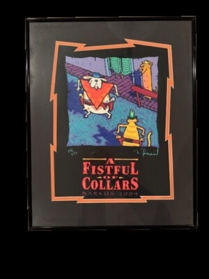 Matt Rinard "A Fistful of Collars" Signed and Numbered Lithograph 191/ ...