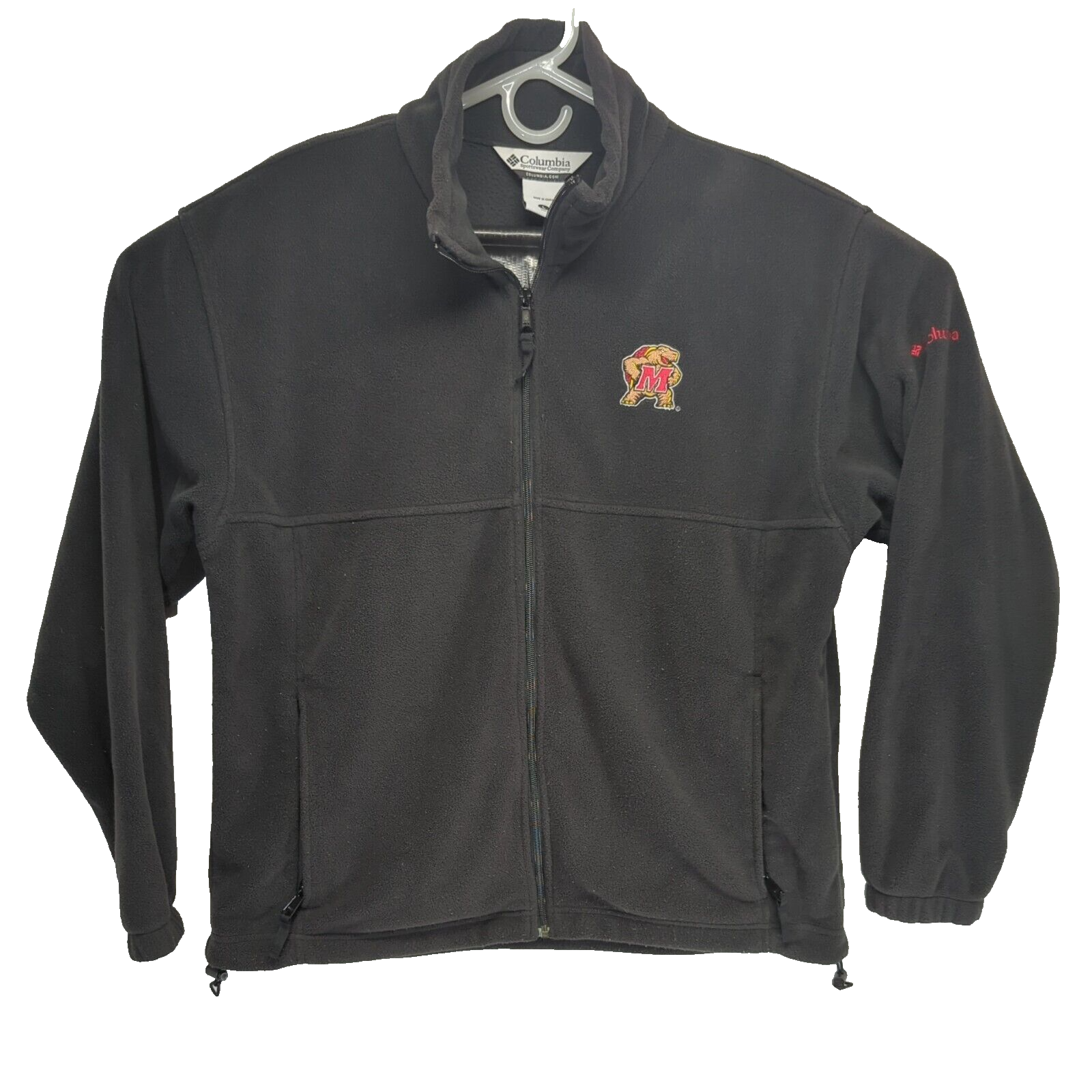 University of Maryland Terrapins Fleece Columbia Jacket Large Coat Gray ...