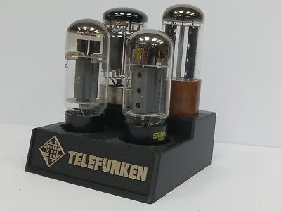 Telefunken Vacuum Tube Display - Displays Four Octal Tubes - Gold ...