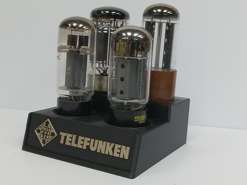 Telefunken Vacuum Tube Display - Displays Four Octal Tubes - Gold ...