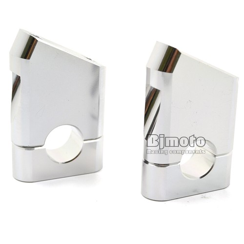 For Motorcycle Dirt Bike 2x 7/8" 22 mm Handlebar Bar Mount Clamp Riser ...