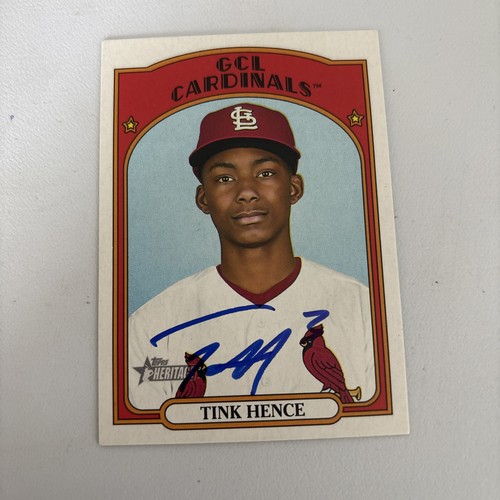Tink Hence 2021 Topps Heritage Card #165 Autographed Signed | eBay