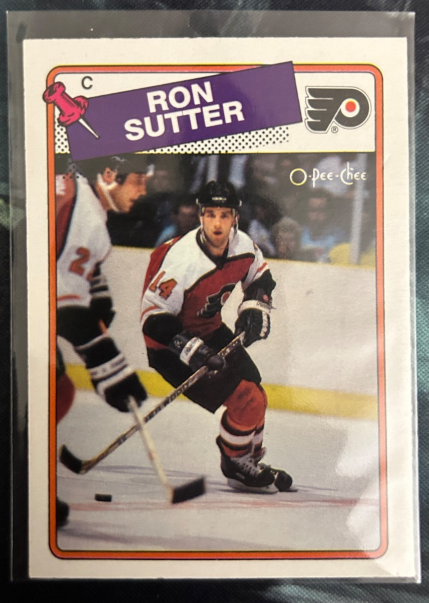 88-89 O-Pee-Chee Ron Sutter NM Philadelphia Flyers | eBay