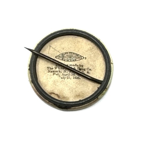 Antique Celluloid Santa Claus Pinback Button Schipper And Blocks Peoria ...