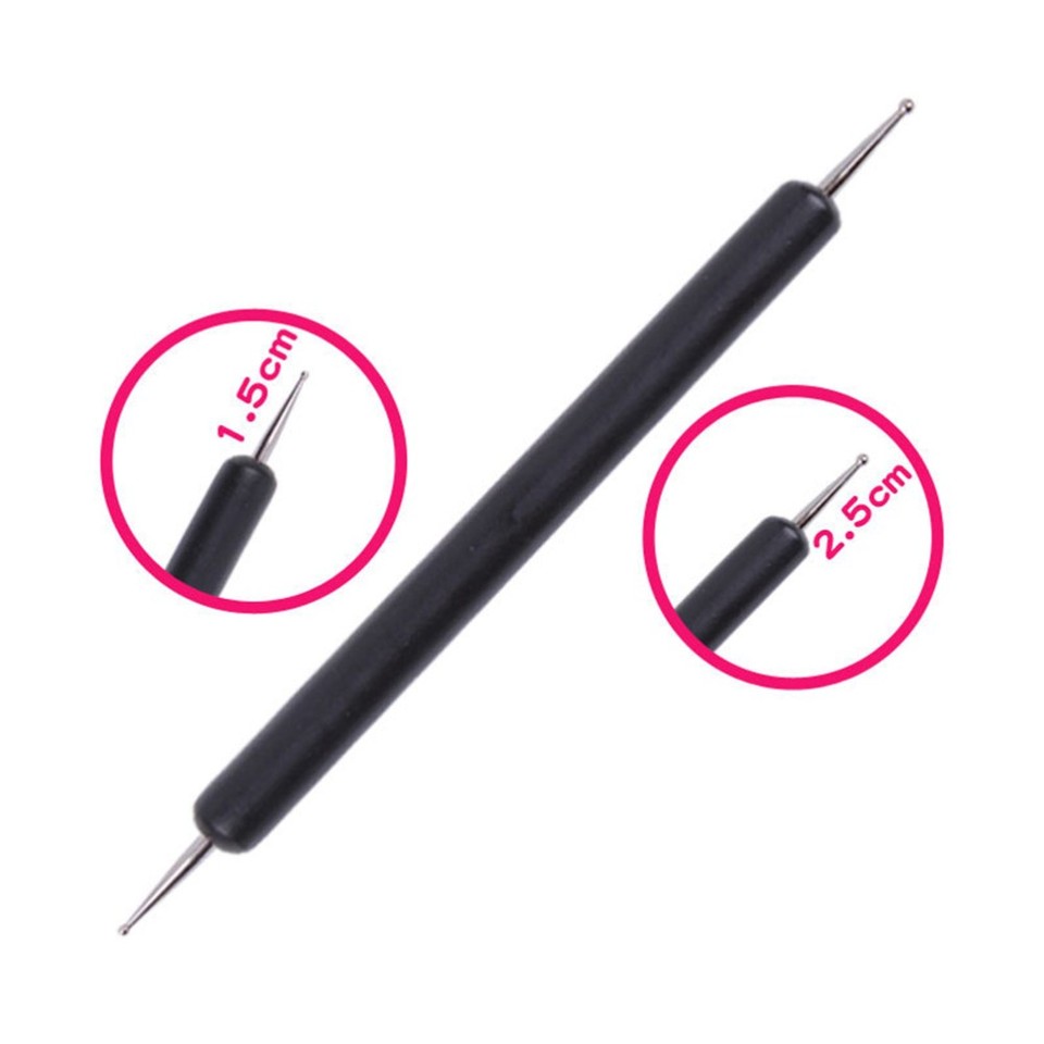 5 Pcs Double End Tracing Dotting Stylus Nail Embossing Pen Painting Kit ...