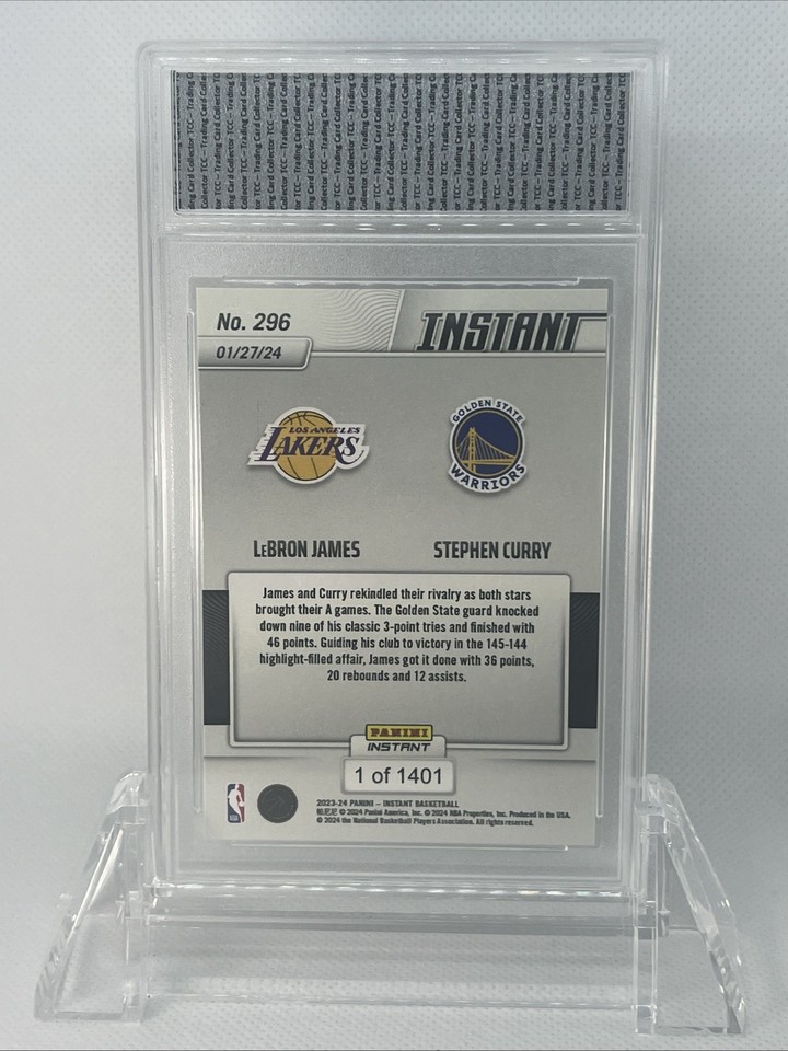 2023-24 Panini Instant LeBron James Stephen Curry TCC Graded Gem 10 | eBay
