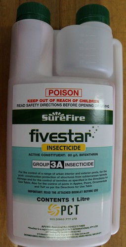 Insecticide Surefire Fivestar 1L Bifenthrin Termite Insect Ant Spider ...
