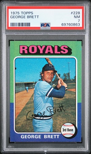 1975 TOPPS #228 GEORGE BRETT ROOKIE RC PSA 7 | eBay