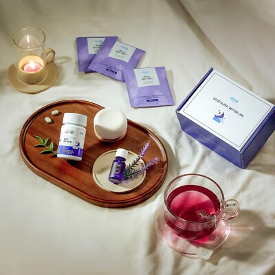Atomy Sleep Comfortably Sleeping Set Lactium Purple Tea Lavender Oil ...