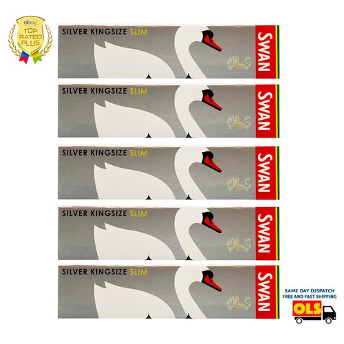 Swan Silver Kingsize Slim Tobacco Rolling Papers - 5 Packets for sale ...