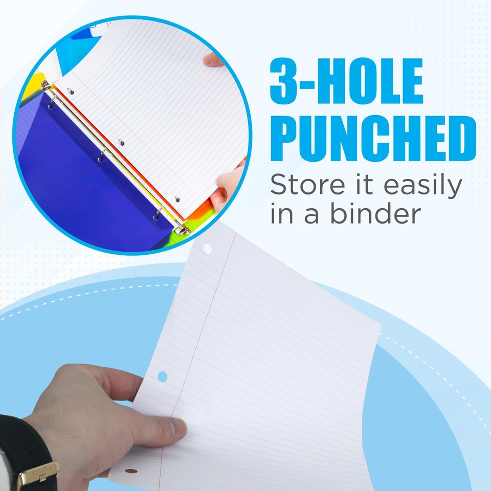 Notebook Paper College Ruled, Loose Leaf Paper College Ruled Notebook ...