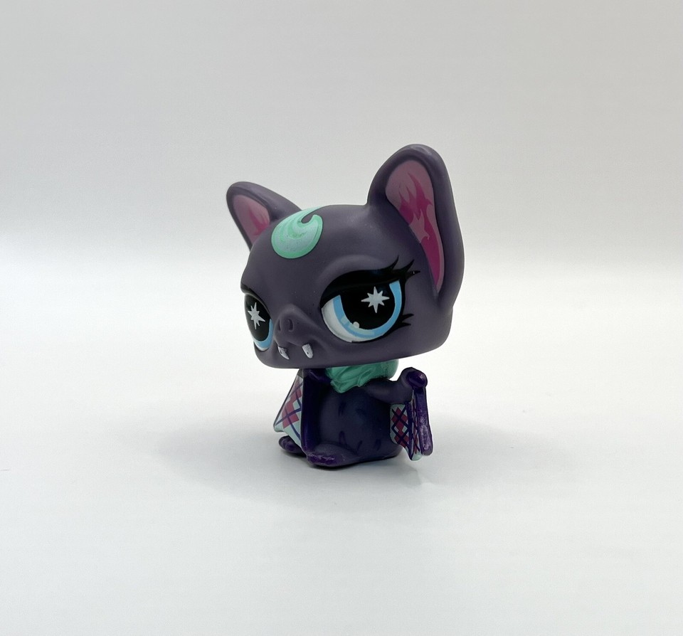 Littlest Pet Shop Punkiest Pet Bat Vampire Purple Blue Eyes Authentic ...