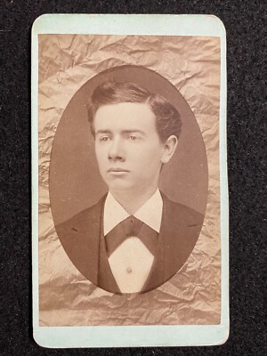 Handsome Man With Unique Border Frame Antique CDV Photo | eBay
