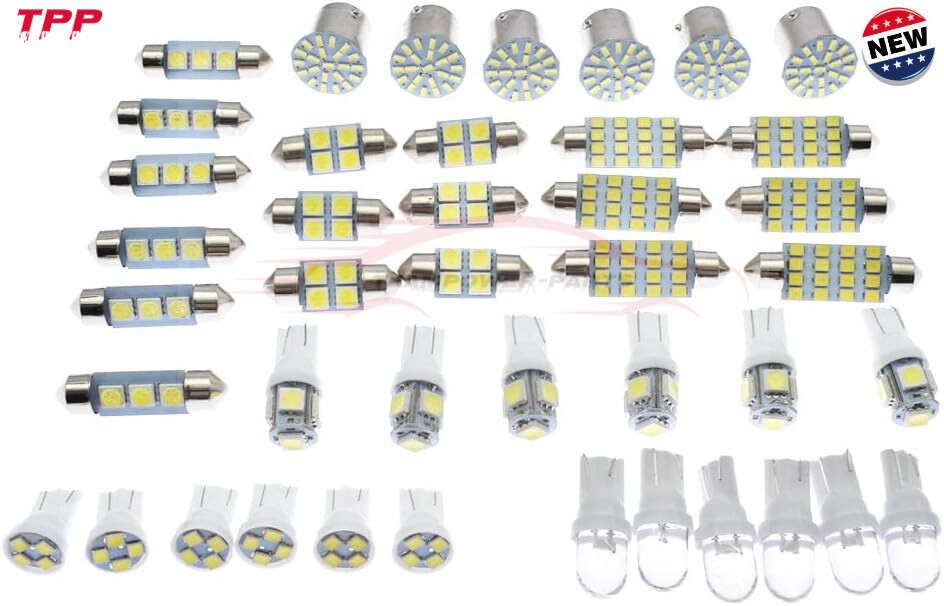 42 Pieces Dome Light LED Car Bulb Kit Set T10 31 mm 36 mm 41 mm LED ...