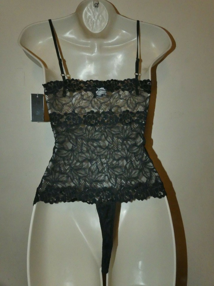 Josie Natori Rose Parfait Teddy in black floral lace size XS NWT | eBay
