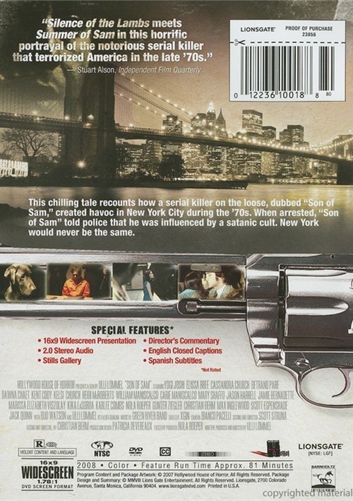 Son of Sam (DVD, 2008) Nola Roeper, Ulli Lommel, Karlee Combs, Max ...