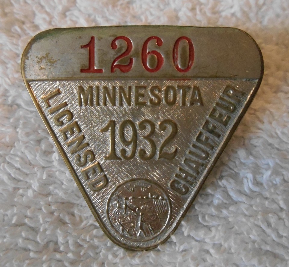 Chauffeur Badges, Choice of Early Minnesota PINS ( 1921 thur 1934 ) | eBay
