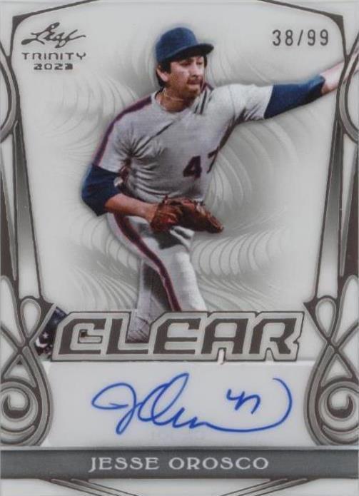 2023 Leaf Trinity - Clear Autographs Jesse Orosco #CA-JO1 Bronze /99 ...