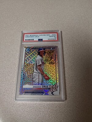 2021 Bowman Chrome Mega Box #BCP-247 Armando Cruz 1st Mojo Refractor ...