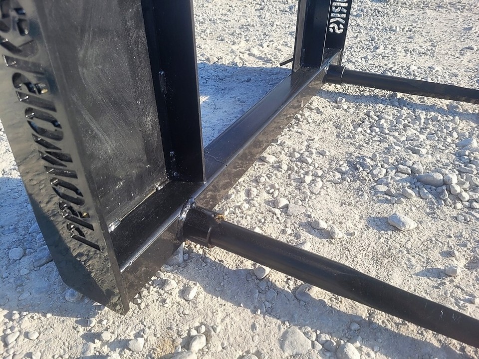PROWorks Dual Hay Bale Spear Fork Attachment Fits Skid Steer Quick ...