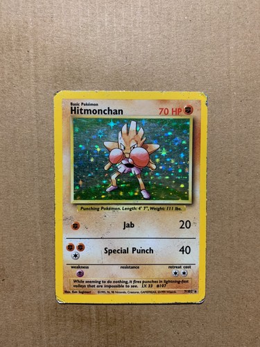 Hitmonchan 7/102 Base Set - Holo Pokemon Card - HP | eBay