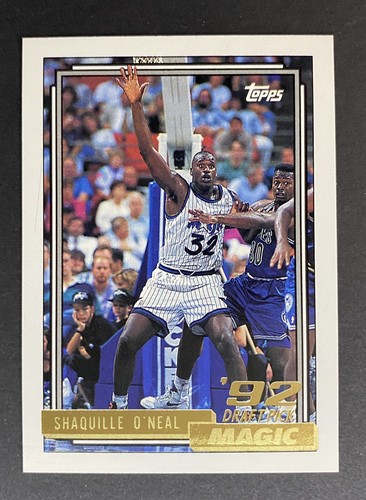1992-93 Topps Gold Shaquille O’neal Shaq Rookie RC #362 Magic Lakers ...