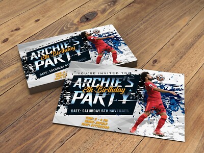 Personalised Liverpool Football Party Invitations, Birthday Invites (5 ...