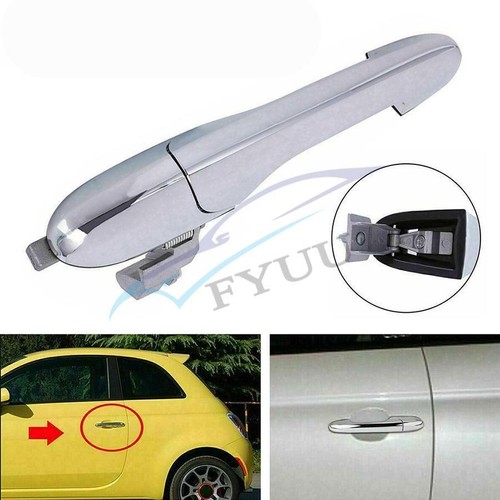 Chrome Car Front Side Hand Exterior Door Handle Universal For Fiat 500 ...