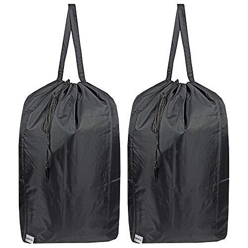 Washable Travel Laundry Bag with Handles and Drawstring 2 Pack Heavy ...