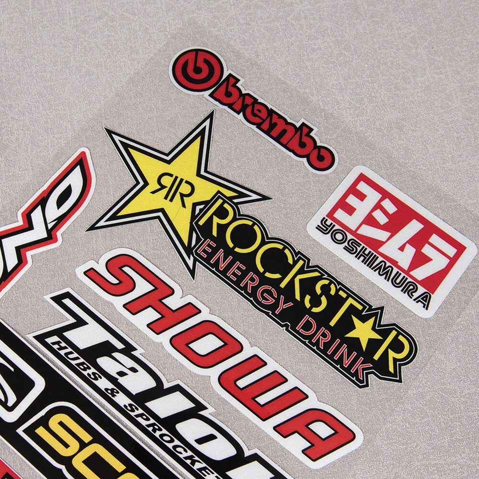 Reflective Motorcycle Stickers Bike Helmet Decals for Honda Ducati ...