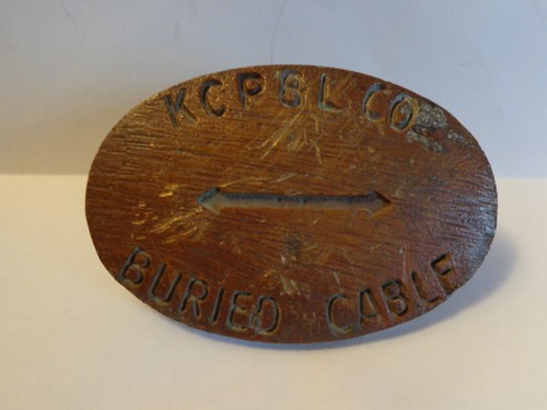 Kansas City Power & Light Co Bronze Buried Cable Marker | eBay