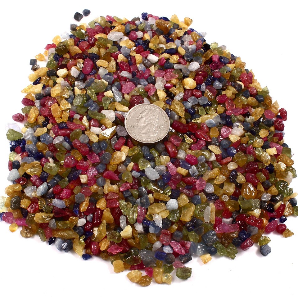 Natural Thailand Multi Sapphire & Ruby Mix Facet Grade Gemstone Rough ...