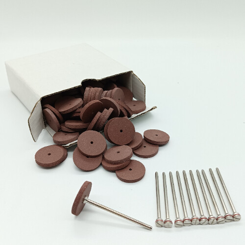 100 Pcs Dental Lab Rubber Polishing Wheels Burs Silicone Polishers ...