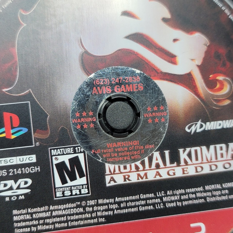 Mortal Kombat: Armageddon PS2 (Sony PlayStation 2) Disc Only Tested ...
