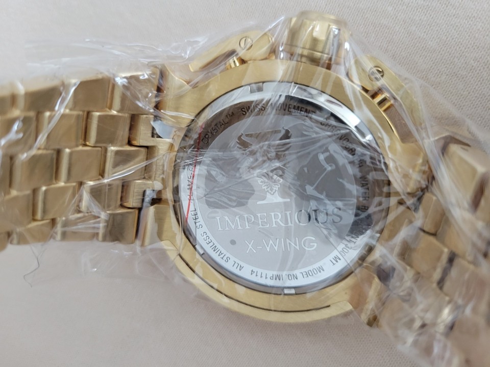 INVICTA IMPERIOUS X-WING SWISS RONDA Z60 CALIBER MEN'S WATCH GOLD ...