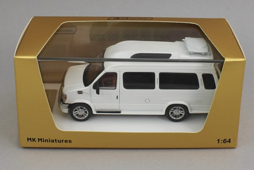 1:64 *MK MINIATURES* WHITE Ford E-350 XLT LAND YACHT Conversion Van ...