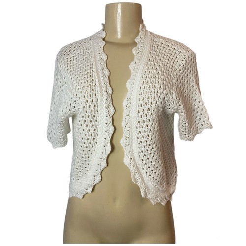 Vintage NorthStyle White Crochet Grandmacore Cottage Open Cardigan ...