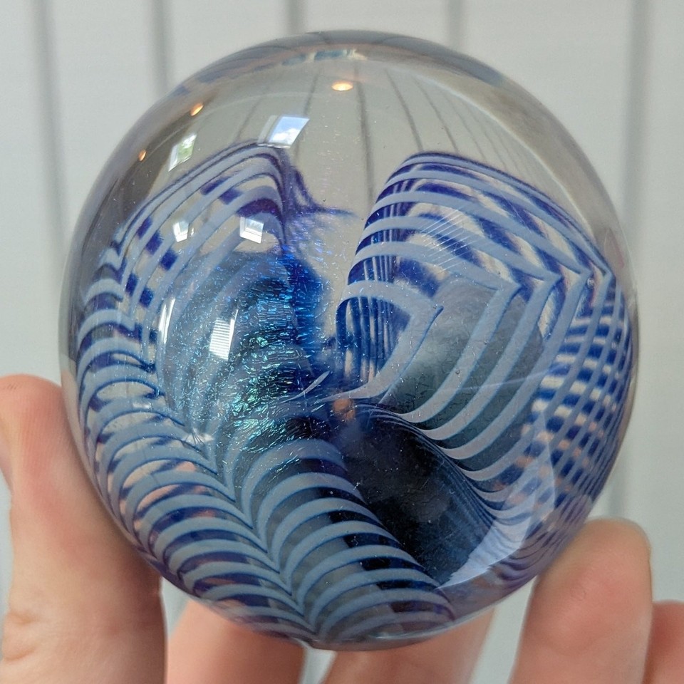 Vintage 80s Robert Eickholt Signed Art Glass Postmodern Paperweight ...