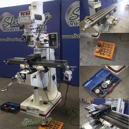 9" X 49", Used Jet Industrial Vertical Milling Machine With Tooling ...