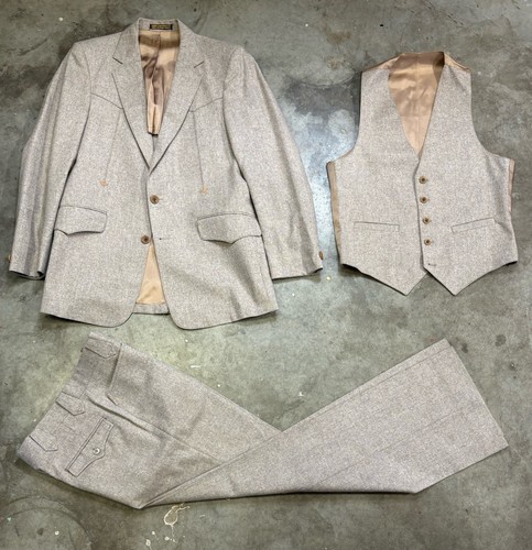 Vintage Monarch Clothing 3-Piece Tailored Western Wear Suit 40R, 30x32 ...