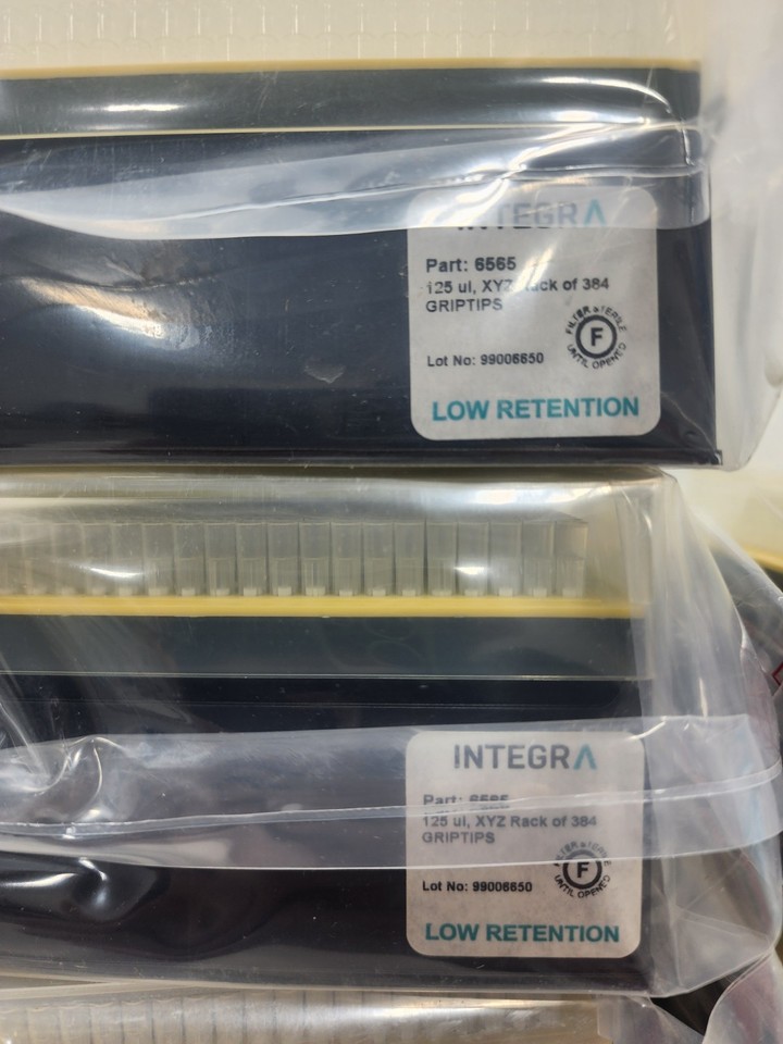Integra 6565 Griptips 125ul XYZ Rack Low Retention 384 Tips New 13 ...
