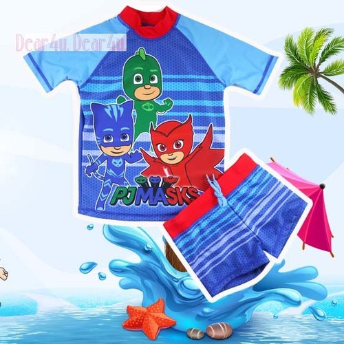 PJ Masks boys swimmer suit bather swimwear pool beach swim top trunk ...
