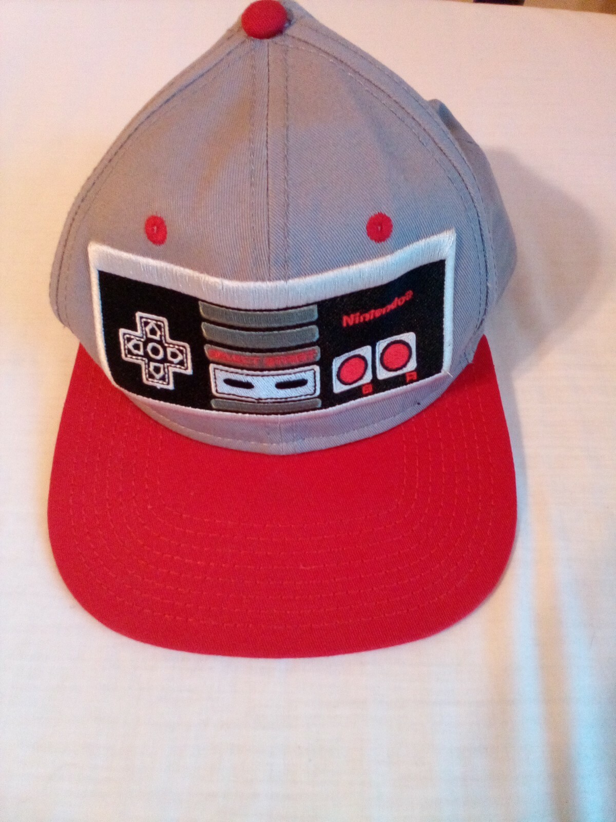 Nintendo Controller Hat Cap Snap back Mens Gray Red A… - Gem