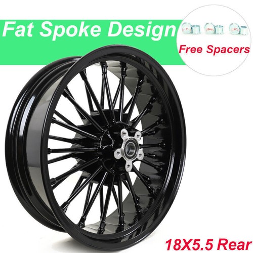 18x5.5 Fat Spoke Rear Wheel Rim for Harley Dyna Wide Glide FXDWG Street ...